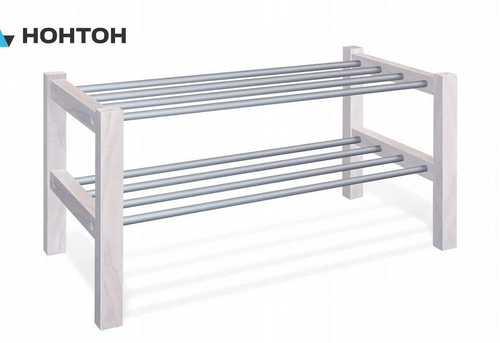 Полка для обуви Альберо SHT-SR9 беленый / алюминие