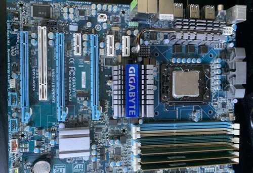 Комплект на сокете lga 1366 мать+Проц+Память