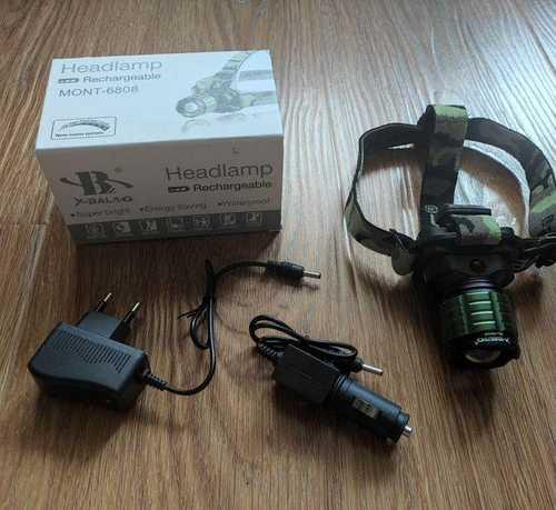 Налобный фонарь headlamp mont-6808
