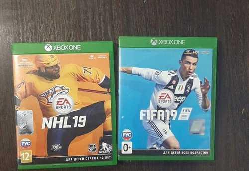 Диски FIFA 19, NHL 19 Xbox 1