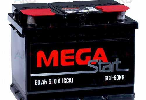 Аккумулятор автомобильный mega start 60 Ач 510A о