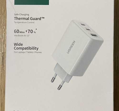 Зарядное Ugreen 65W, 2 usb C   usb A, новое