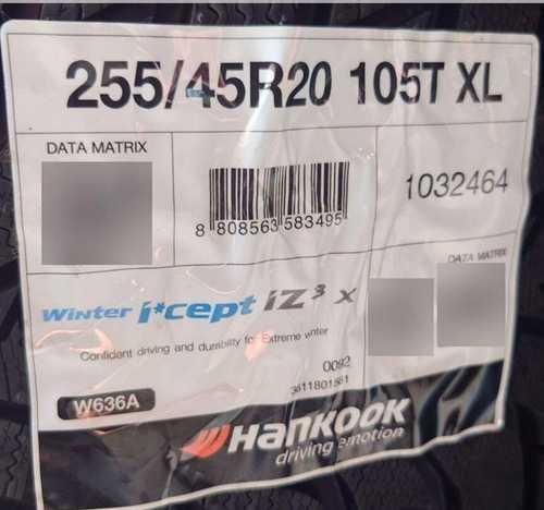 Hankook Winter I'Cept IZ3 X W636A 255/45 R20 105T