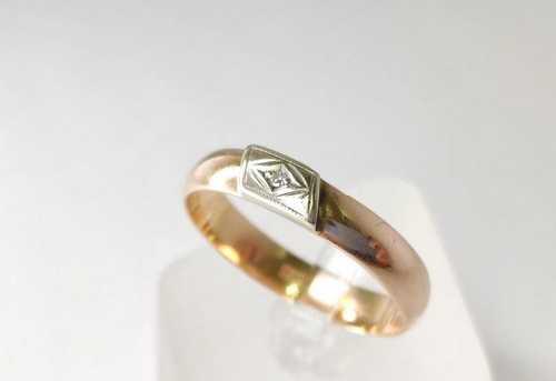 Кольцо золотое с бриллиантами 585* 19 р-р(юш21)