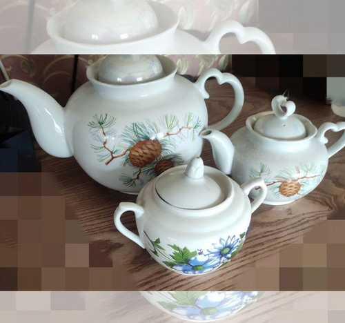 Чайник заварочный СССР, сахарница