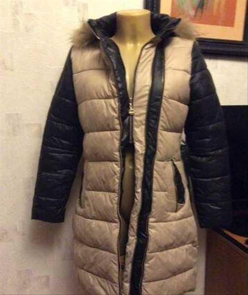 Пуховик-пальто на девушку рост 160-170см