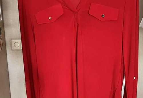 Рубашка блузка красная женская 42 44 размер S, M