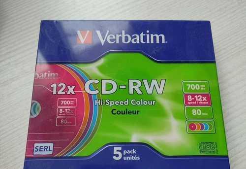 Диски CD-RW Verbatim 700Mb 12x