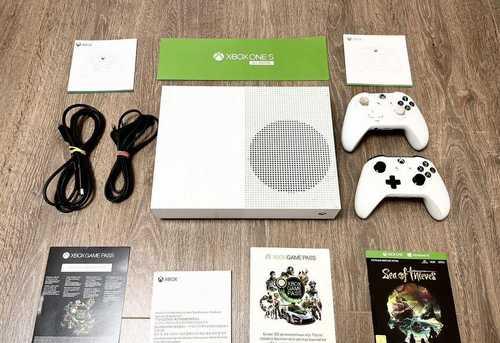 Xbox One S 1tb + 450 игр + 2 джойстика