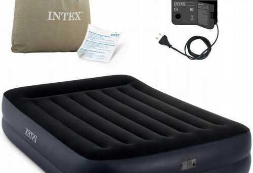 Надувной матрас-кровать Intex со встроенный насосо