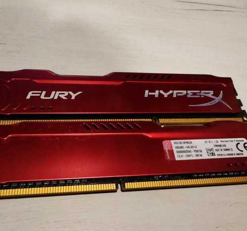 HyperX Fury 8 гб (4 гб x 2 шт.) DDR3 1866 мгц