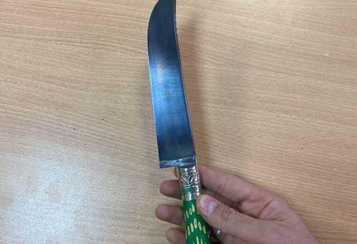 Нож узбекский пчак с зеленой рукоятью "Шахрон"