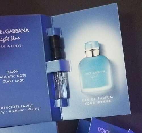 Dolce gabbana light blue eau intense 1.5 мл ориг