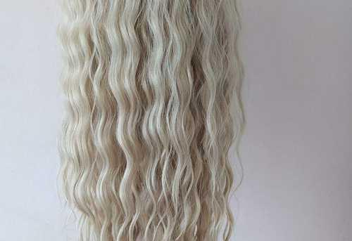 Парик блонд на сетке lace front биопротеин
