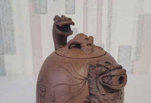 Исинский чайник -дракон, китайский чайник из глины