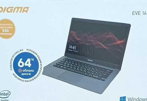 Ноутбук - "digma - EVE-14-P416 Windows 10"
