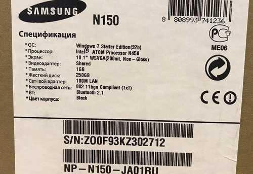 NP-N150-JA01RU Нетбук Samsung N150