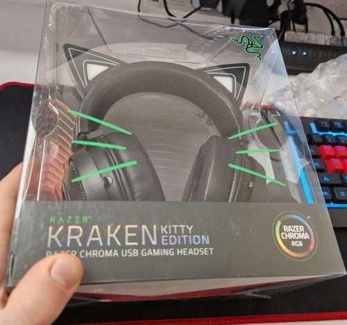 Игровые наушники Razer Kraken kitty edition