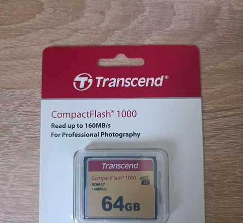 Карта памяти Transcend CompactFlash 64GB 1000x