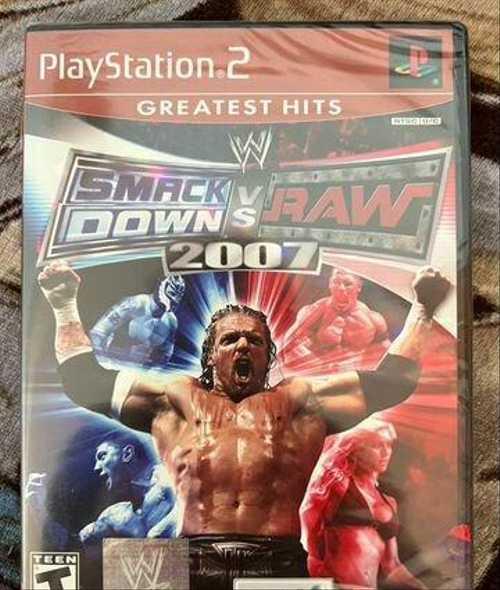 WWE SmackDown vs. Raw 2007 PS2 Запечатан Лицензия