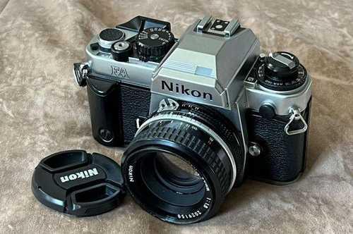Плёночный фотоаппарат Nikon FA + 50/1.8
