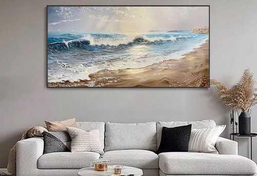 Картина маслом Морская волна Морской пейзаж