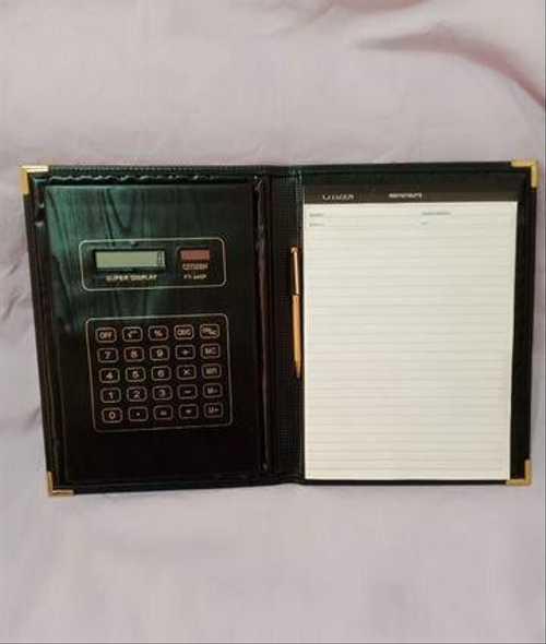 Папка с калькулятором и блокнотом citizen FT-240P