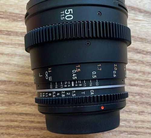 Samyang 50mm T1.5 vdslr MK2 для Canon EF
