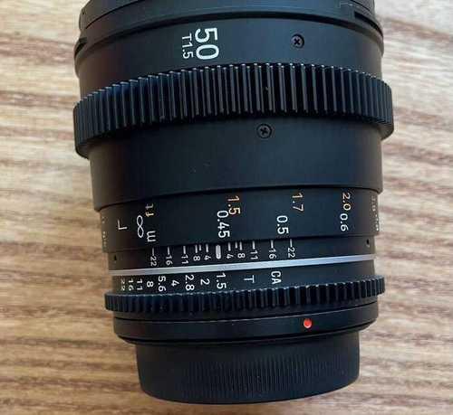 Samyang 50mm T1.5 vdslr MK2 для Canon EF