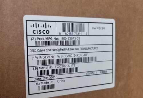 Коммутатор (свич) Cisco WS-C3850-24XU-L-RF C ндс