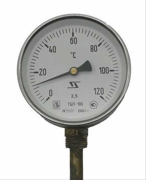 Термометр биметаллический тбп-100 (0+120), 50мм, G