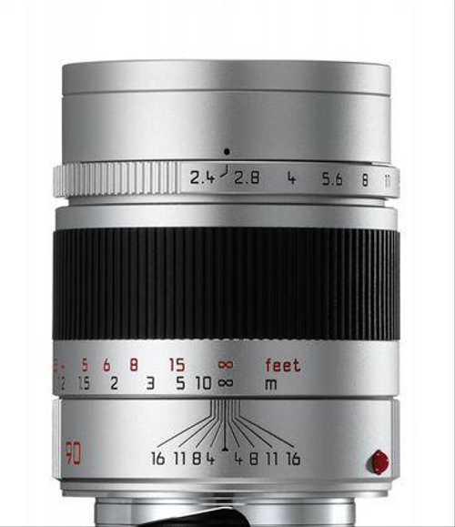 Leica 90mm f/2.4 Summarit-M silver новый рст