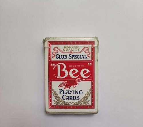 Игральные карты для покера "Bee" с пчелой USA