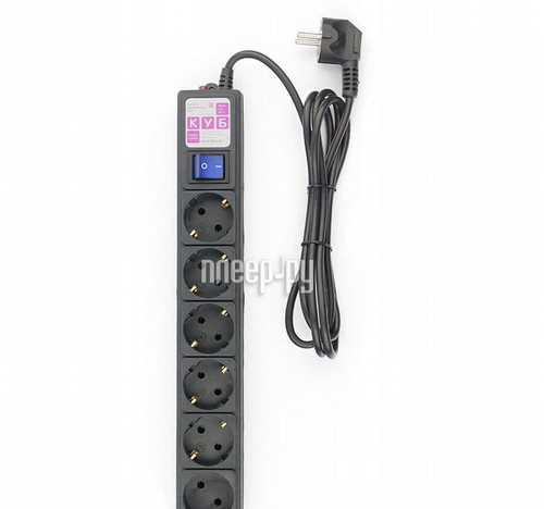 Фильтр-удлинитель Power Cube 6 Sockets 1.9m Bl