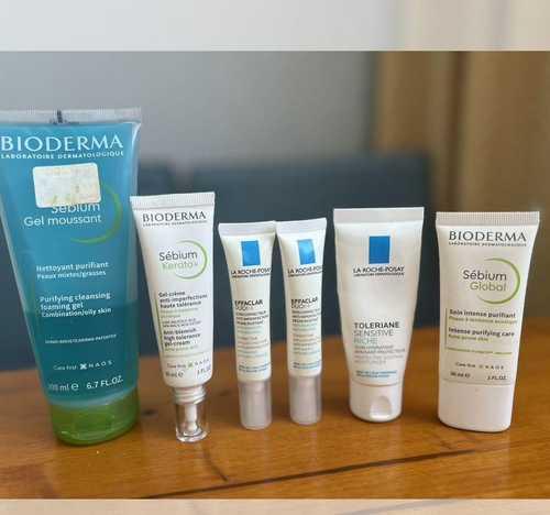 Средства по уходу bioderma и la roche-posay