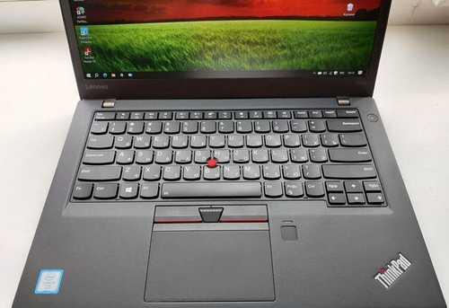 14" Lenovo ThinkPad T470s, 256 ГБ, Core i5-6300U, RAM 8 ГБ, Intel HD Graphics 520