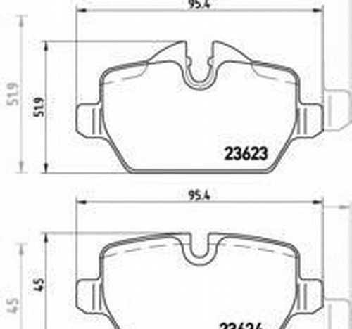 Колодки тормозные задние Brembo, P06037