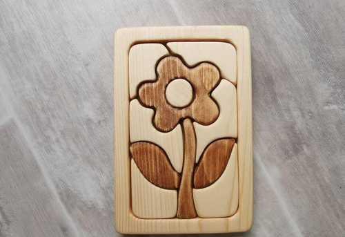 Пазл - мозаика деревянный "Цветок"