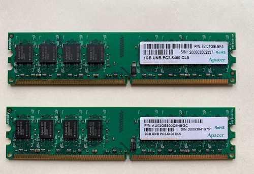 Оперативная память Apacer 1Gb DDR2 800MHz