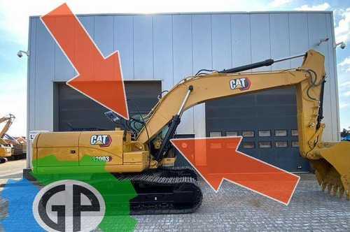 Стекло правое caterpillar 323(новая кабина)