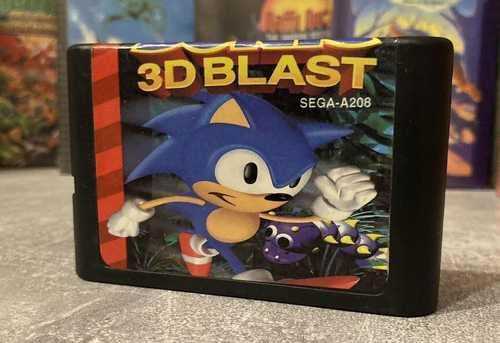 Sonic 3D Blast Sega картридж стародел