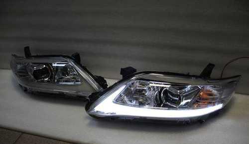 Camry 40/45 Передние фары стиль Lexus Хром H9VG2