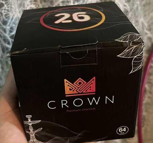 Уголь для кальяна Crown 26 мм 64 шт