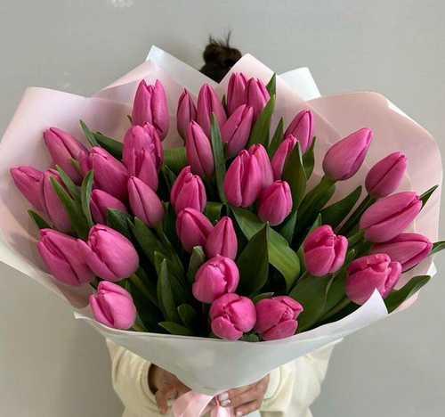 35 тюльпанов, цветы доставка
