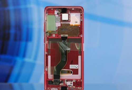Дисплей для Galaxy S20 Plus G985 на красной раме