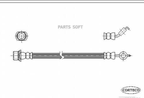 Corteco 19033076 19033076 шланг тормозной задний L