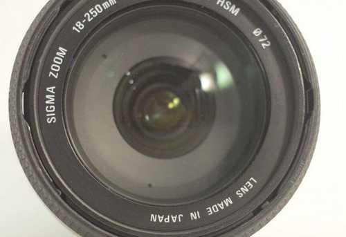 Объектив Sigma 18-250mm for Canon отл сост