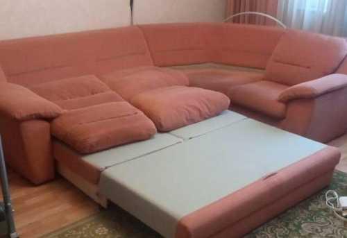 Большой угловой раскладной диван бу