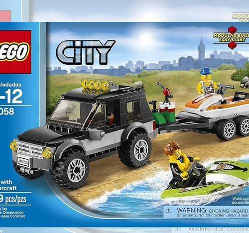 Lego city 60058 "Внедорожник с катером"