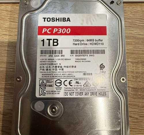 Жесткий диск HDD Toshiba PC P300 1TB